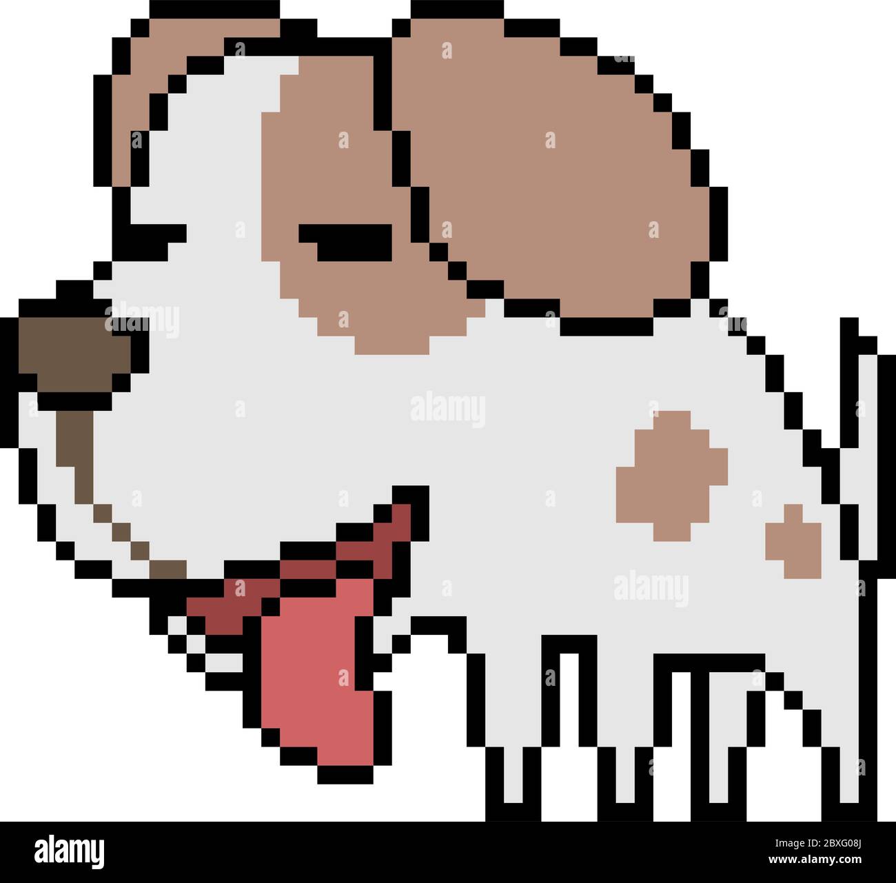 vector pixel art dog isolated Stock Vector Image & Art - Alamy