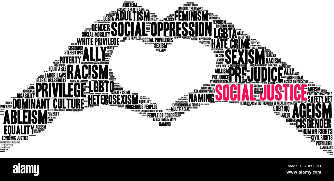 Social Justice word cloud on a white background Stock Vector Image ...