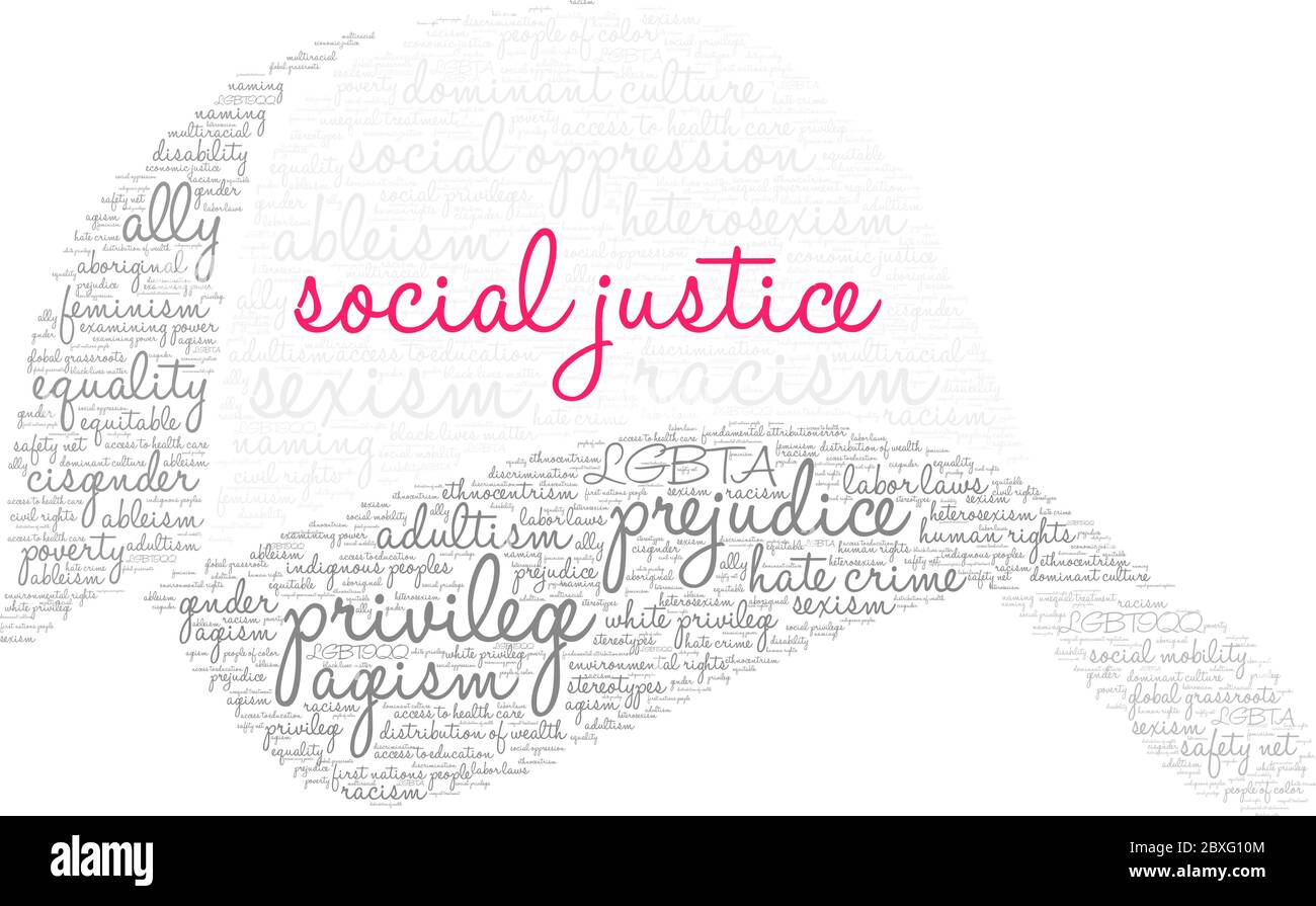 Social Justice word cloud on a white background Stock Vector Image ...