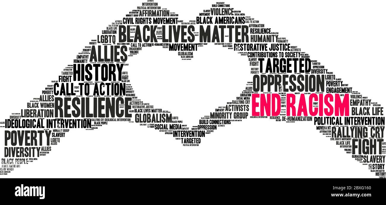 End Racism word cloud on a white background Stock Vector Image & Art ...