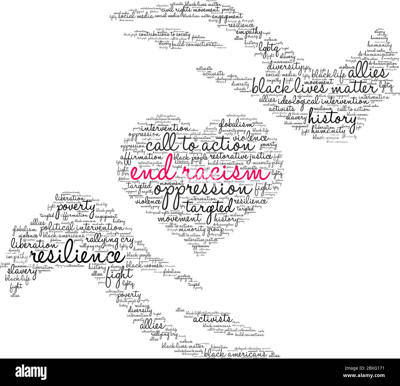 End Racism word cloud on a white background Stock Vector Image & Art ...