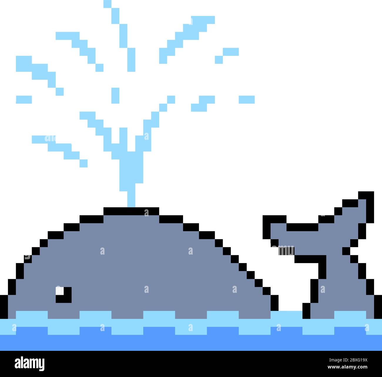 Whale pixel art hi-res stock photography and images - Alamy
