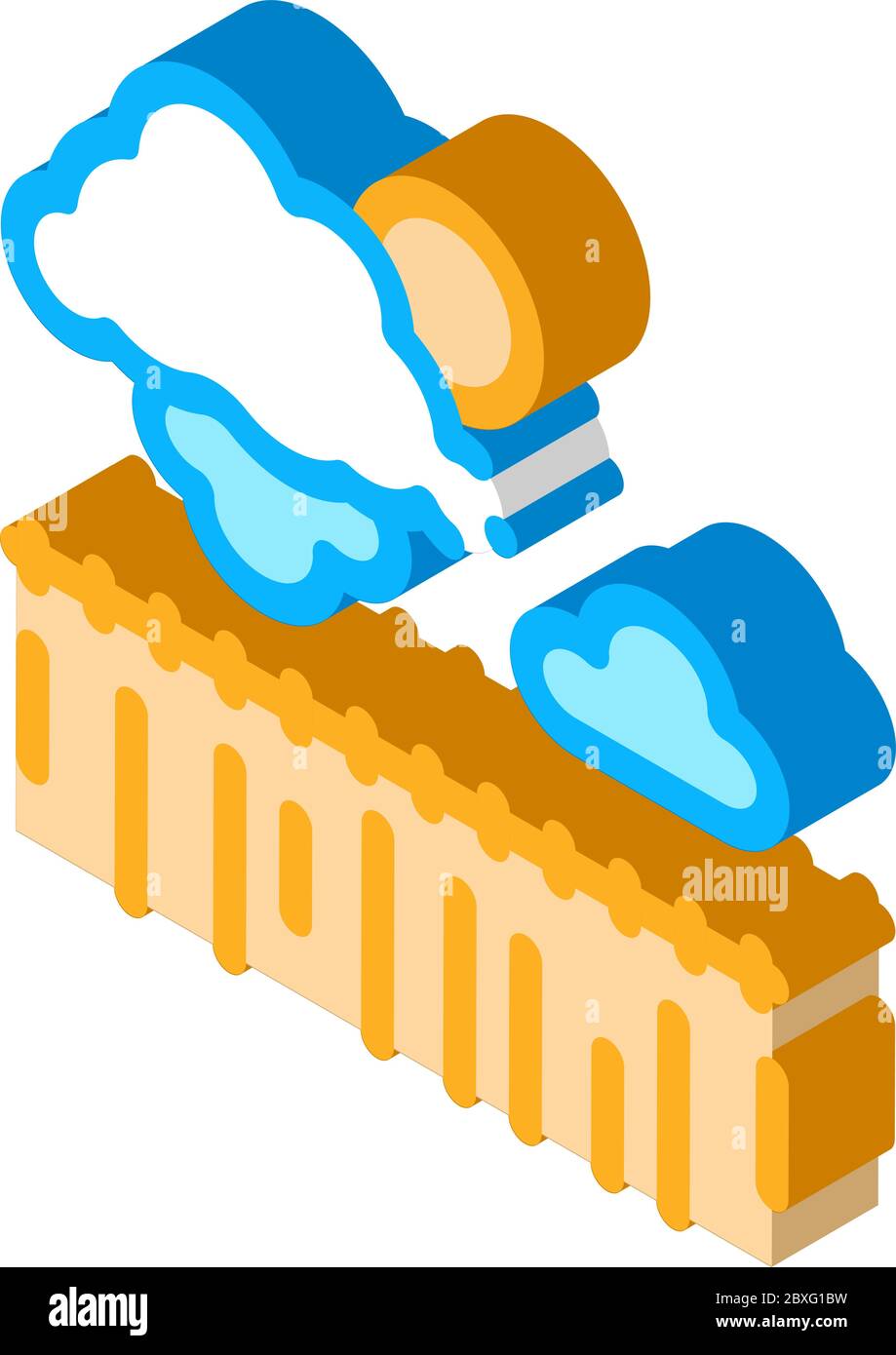 bad weather wheat field isometric icon vector illustration Stock Vector ...