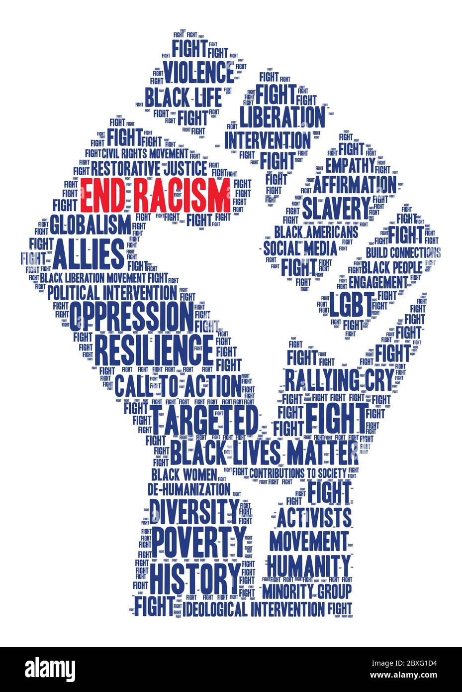 End Racism word cloud on a white background Stock Vector Image & Art ...