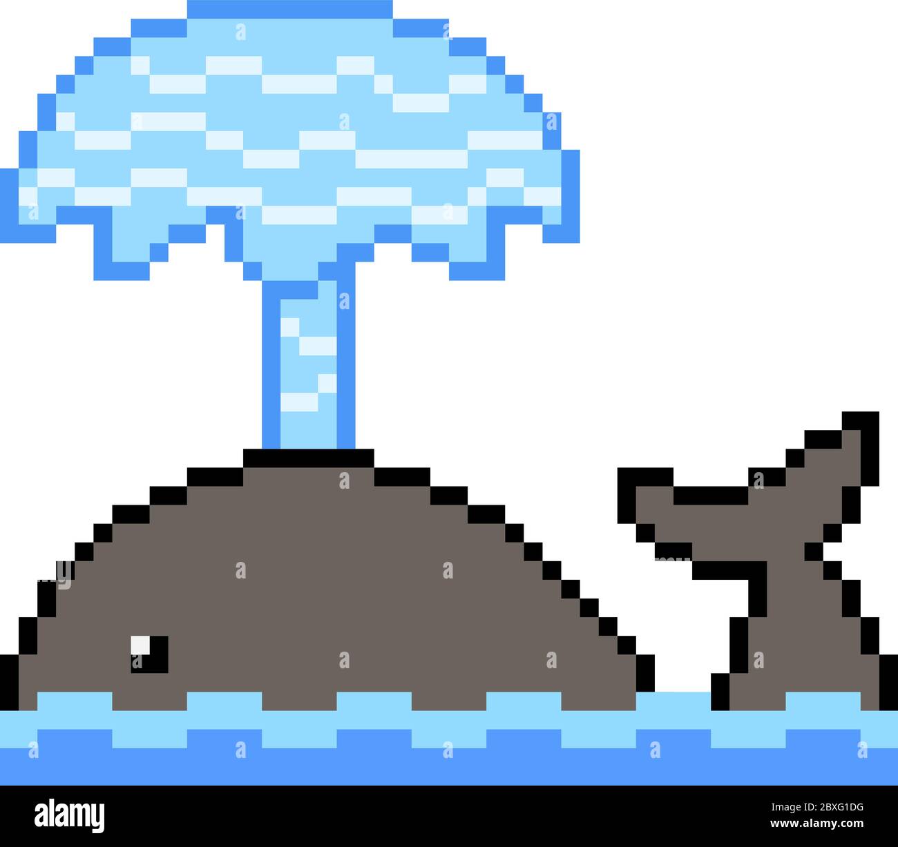 Whale pixel vector vectors hi-res stock photography and images - Alamy