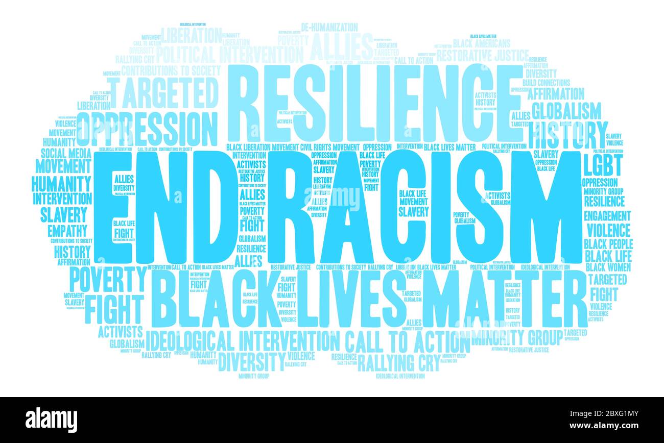 End Racism word cloud on a white background Stock Vector Image & Art ...