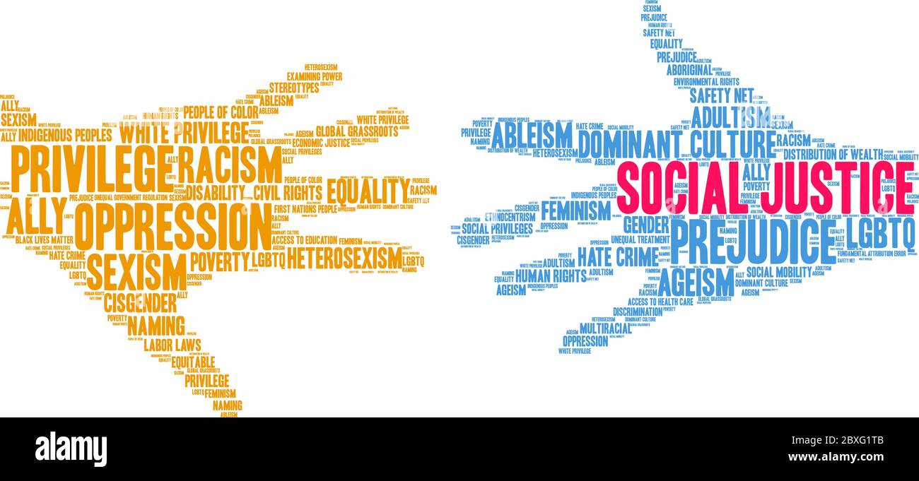 Social Justice word cloud on a white background Stock Vector Image ...