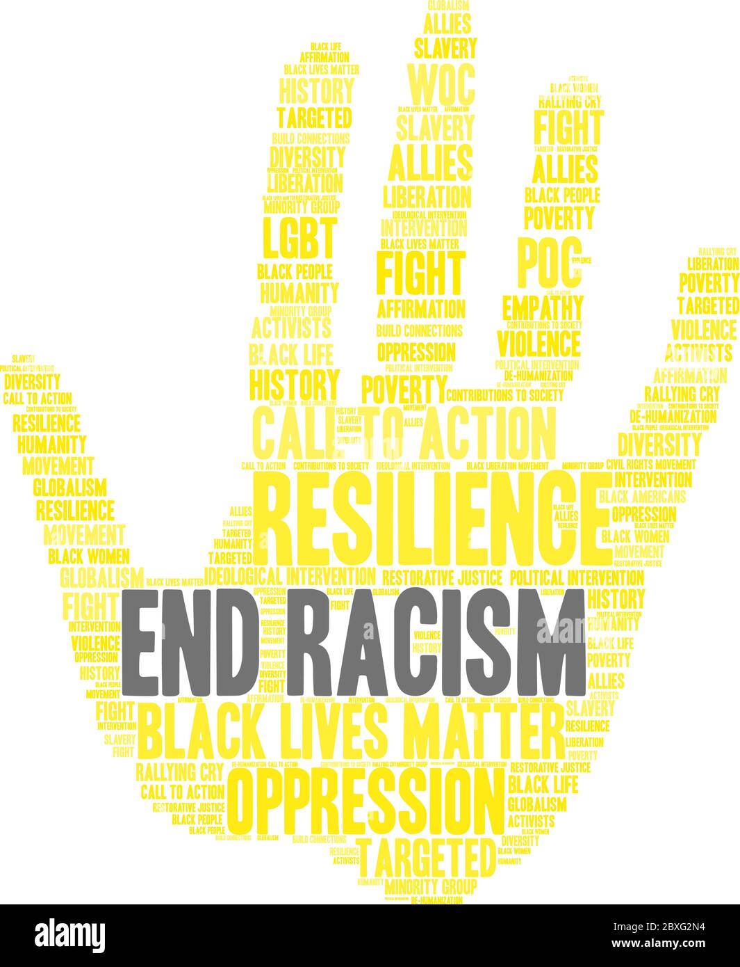 End Racism word cloud on a white background Stock Vector Image & Art ...