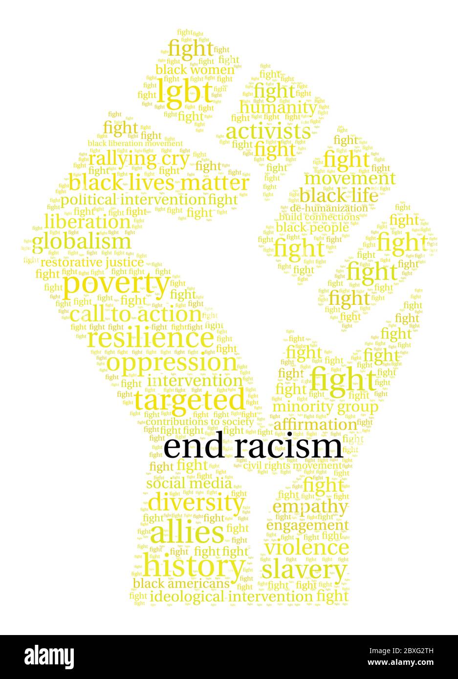 End Racism word cloud on a white background Stock Vector Image & Art ...