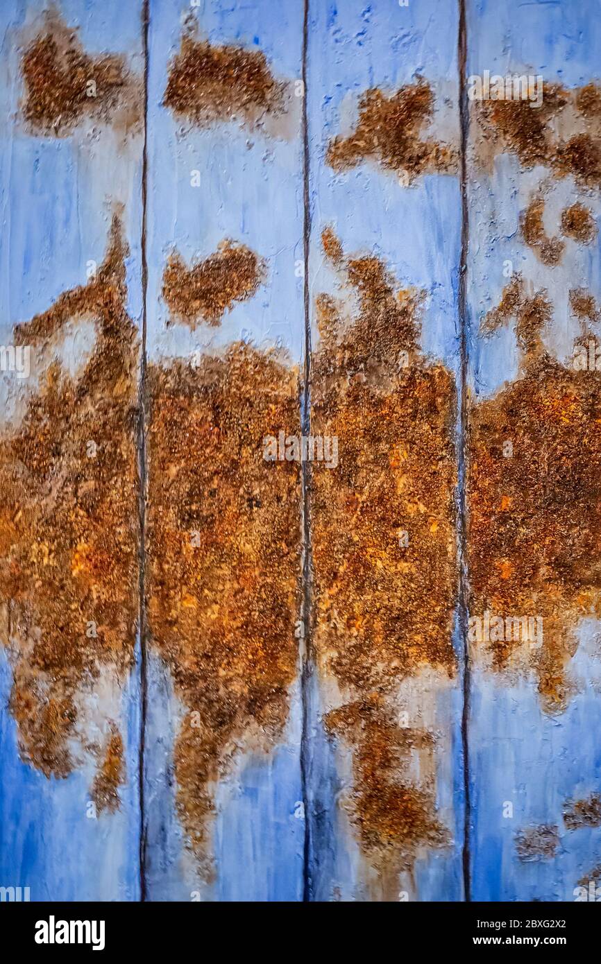 Rusty texture of a historic heritage building at Nelson, New Zealand ...