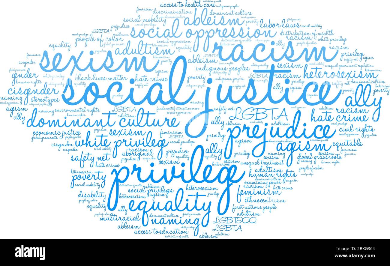 Social Justice word cloud on a white background Stock Vector Image ...