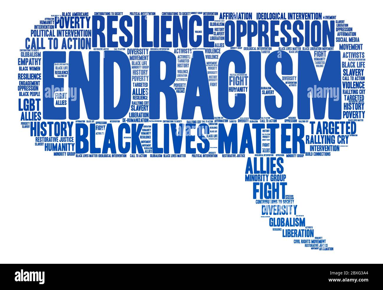 End Racism word cloud on a white background Stock Vector Image & Art ...