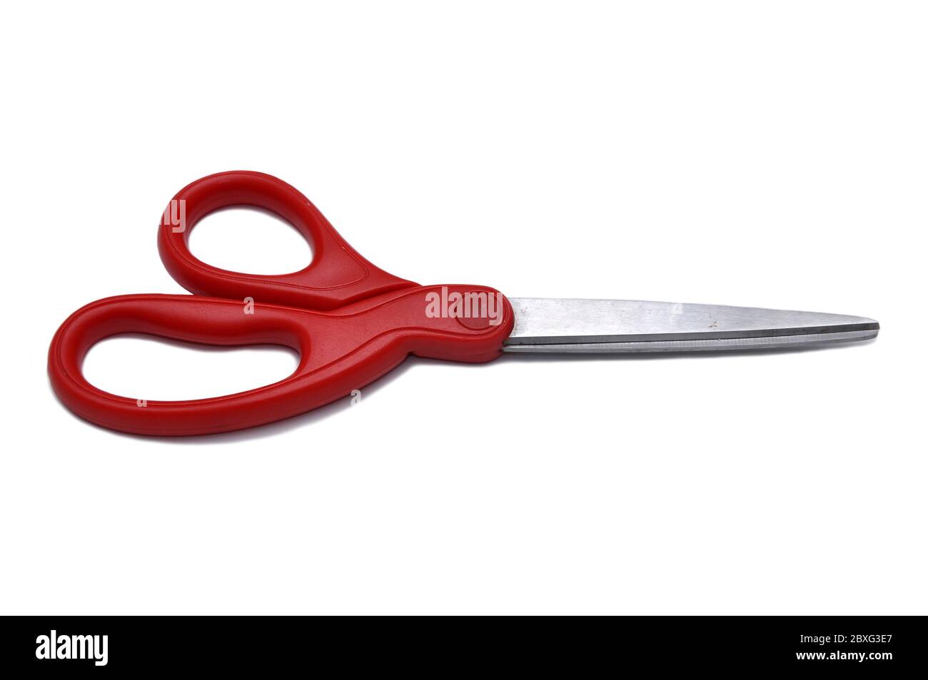 Red scissor isolated on white background Stock Photo - Alamy