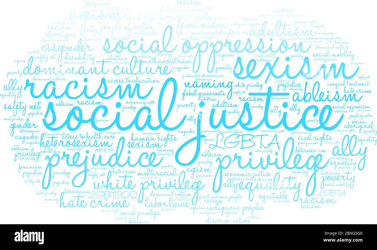 Social Justice word cloud on a white background Stock Vector Image ...