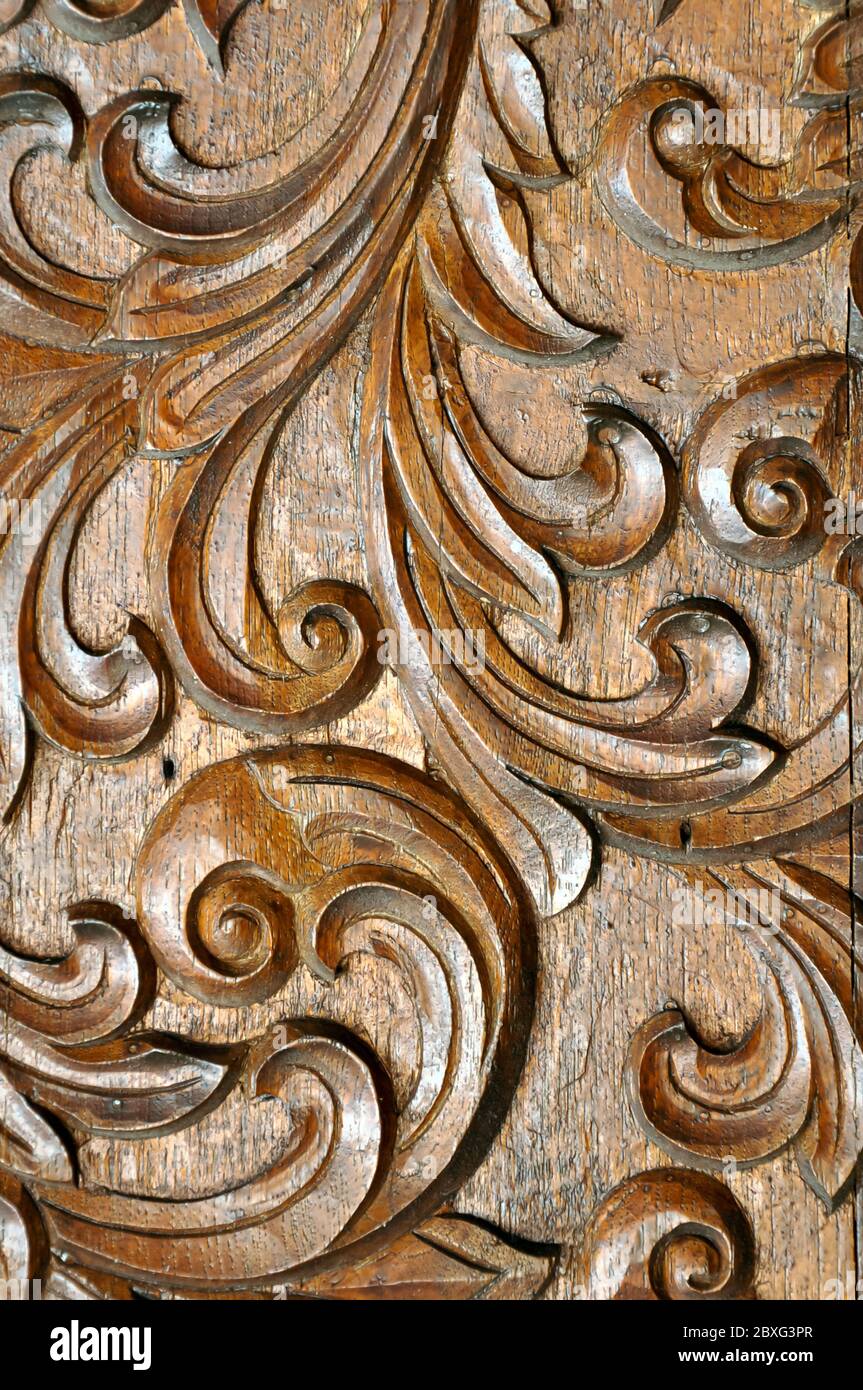 Texture of carved wood in the interior Stock Photo - Alamy