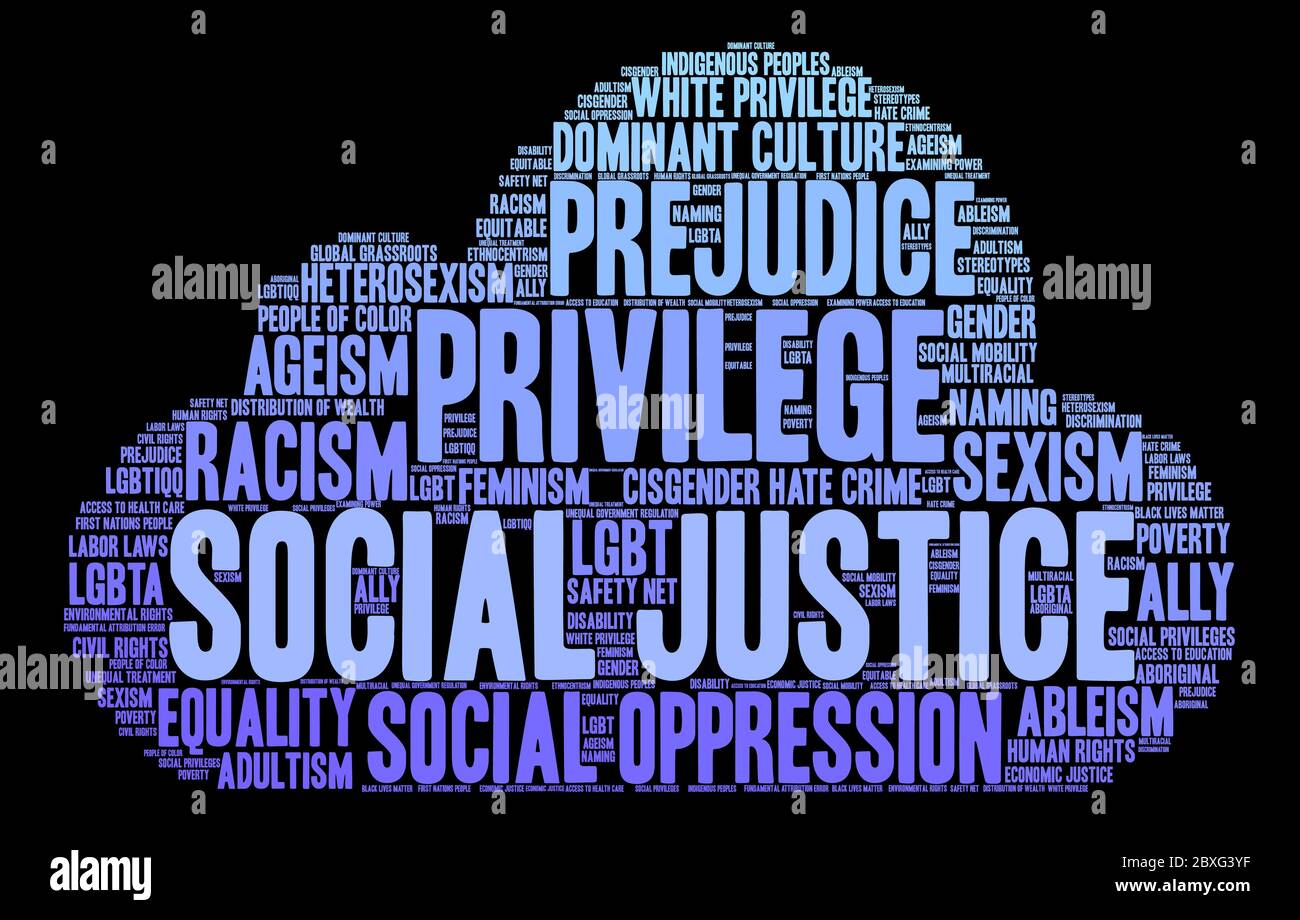 Social Justice word cloud on a black background Stock Vector Image ...