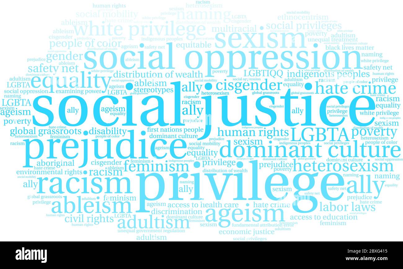 Social Justice word cloud on a white background Stock Vector Image ...