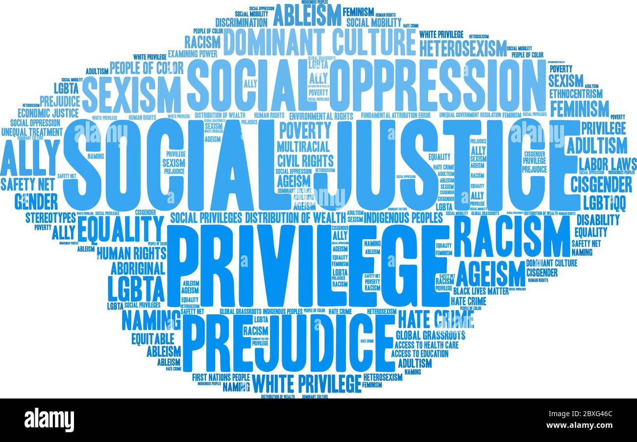 Social Justice word cloud on a white background Stock Vector Image ...