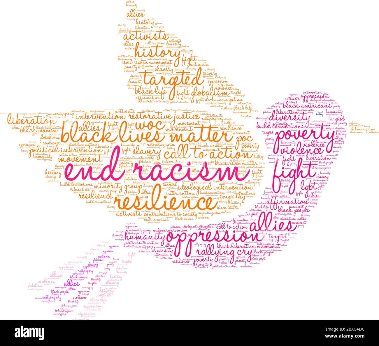 End Racism word cloud on a white background Stock Vector Image & Art ...