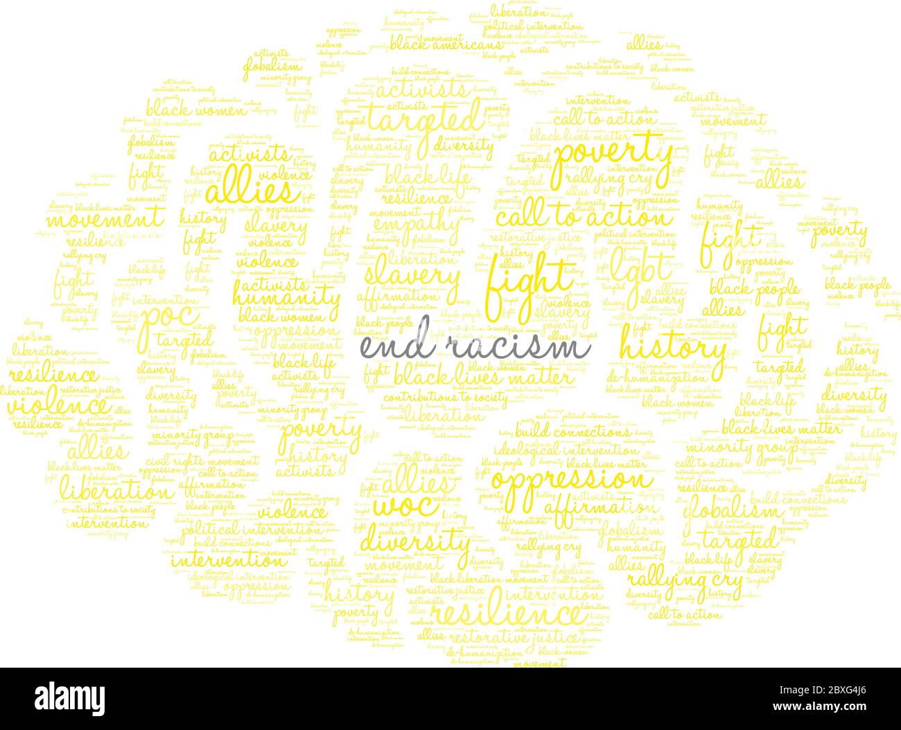 End Racism word cloud on a white background Stock Vector Image & Art ...