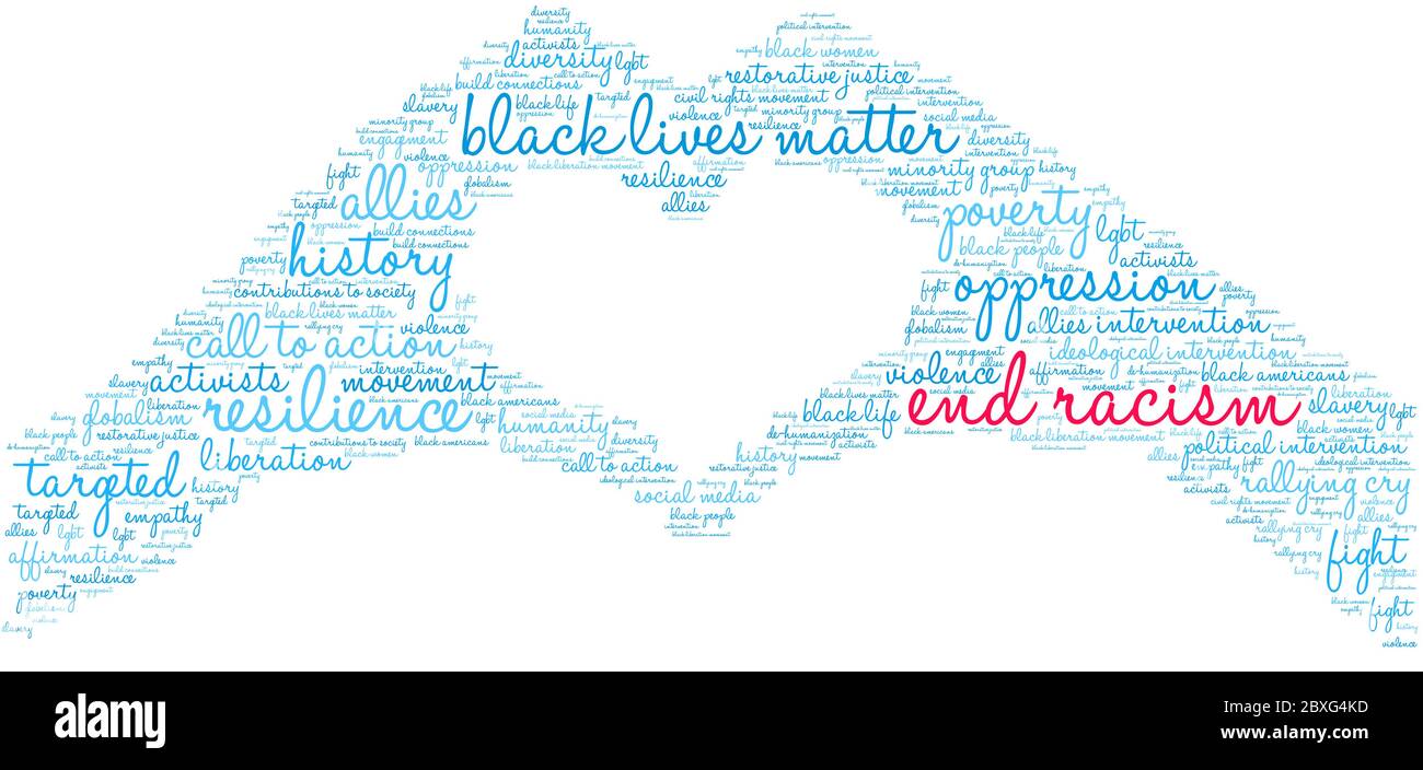 End Racism word cloud on a white background Stock Vector Image & Art ...
