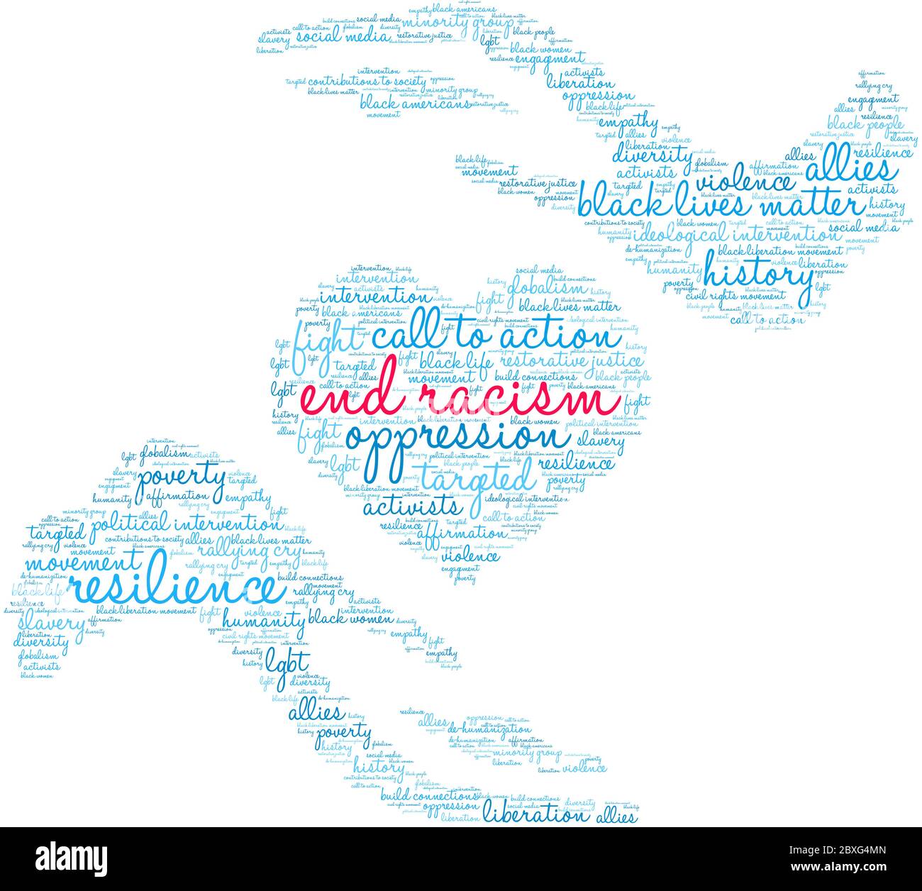 End Racism word cloud on a white background Stock Vector Image & Art ...