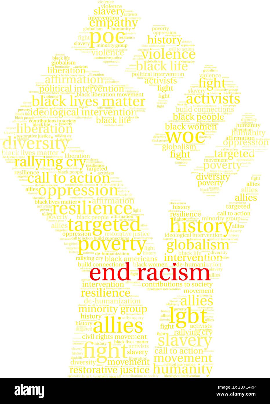 End Racism word cloud on a white background Stock Vector Image & Art ...