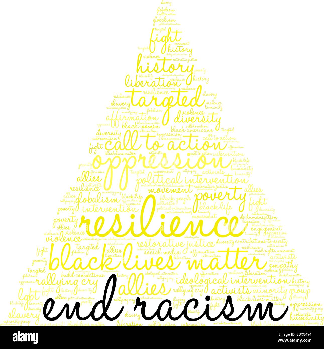 End Racism word cloud on a white background Stock Vector Image & Art ...