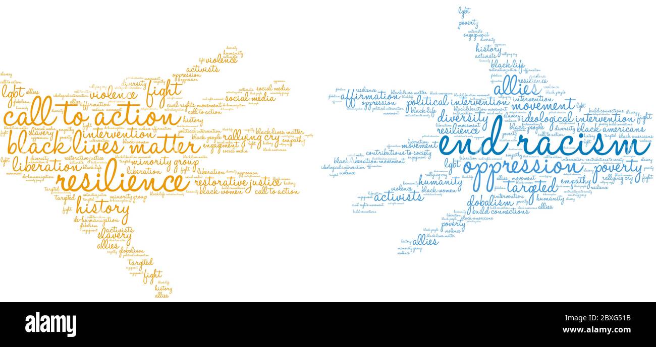 End Racism word cloud on a white background Stock Vector Image & Art ...