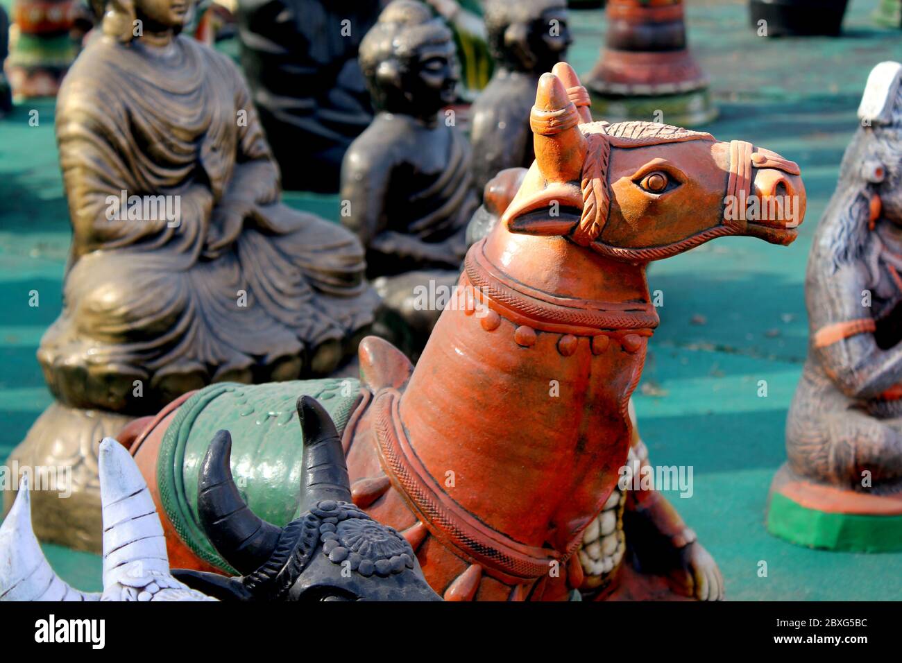 decorative Horse Sculpture Made with Earthen Mud, handcrafted ...