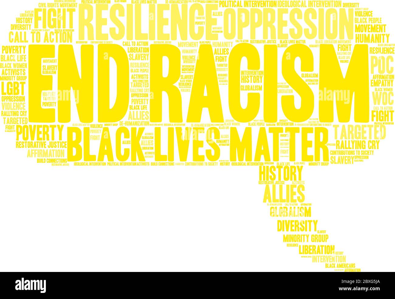 End Racism word cloud on a white background Stock Vector Image & Art ...