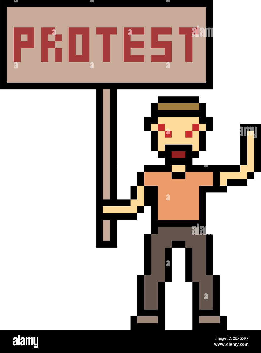 Protest man Stock Vector Images - Alamy