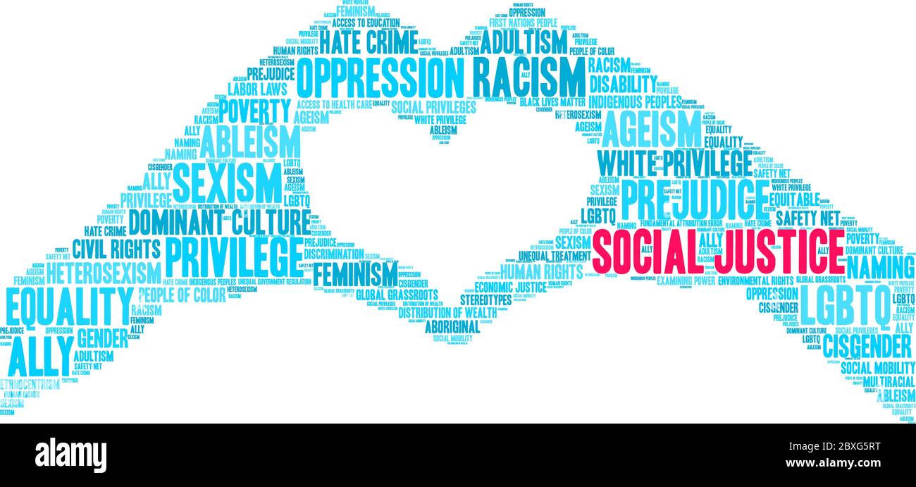 Social Justice word cloud on a white background Stock Vector Image ...