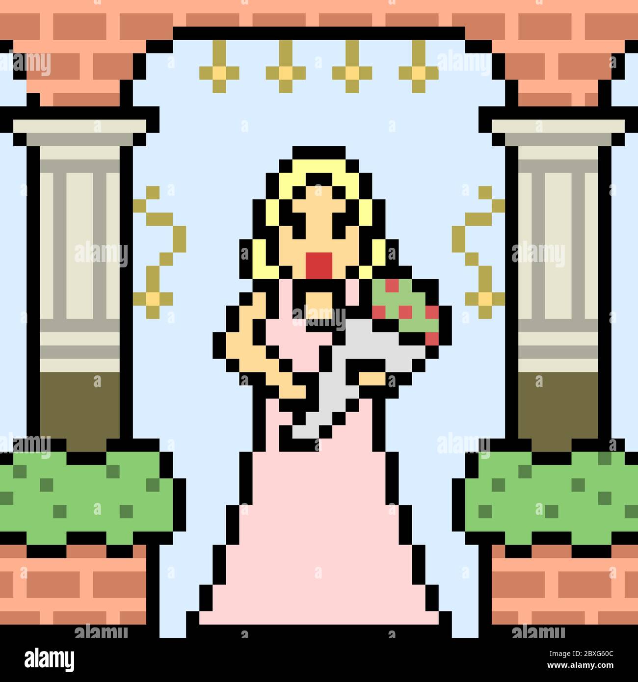 vector pixel art bride Stock Vector Image & Art - Alamy