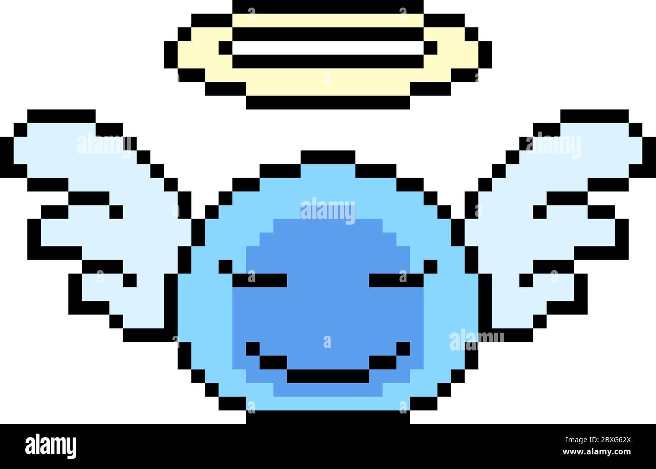 vector pixel art angel slime Stock Vector Image & Art - Alamy