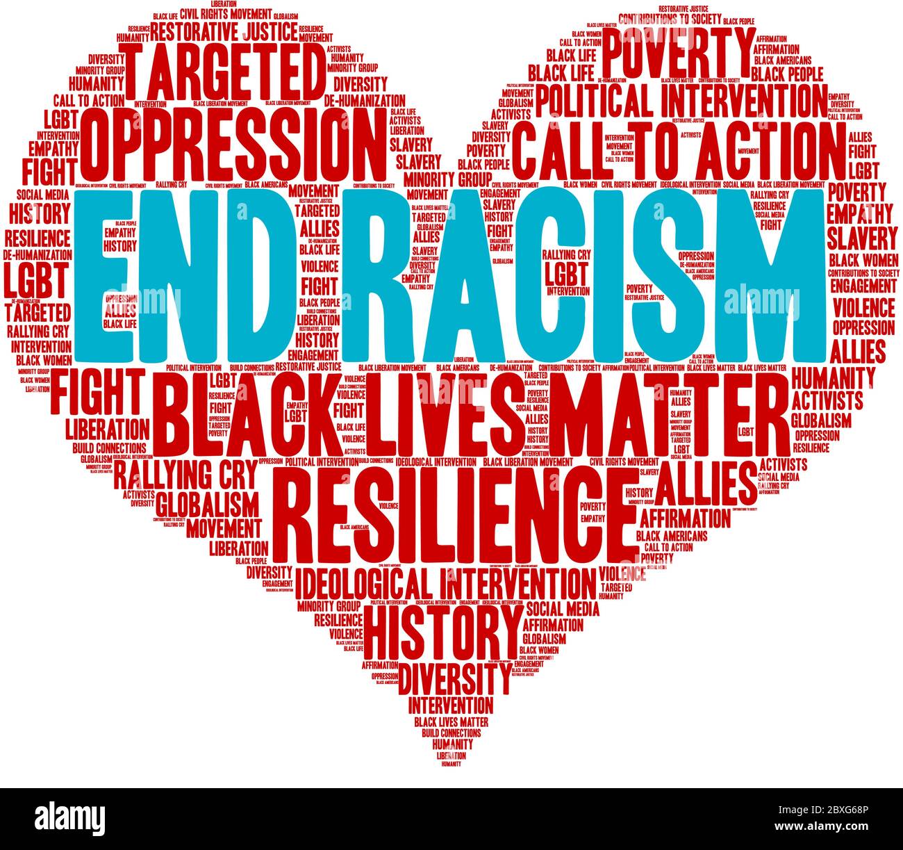 End Racism word cloud on a white background Stock Vector Image & Art ...