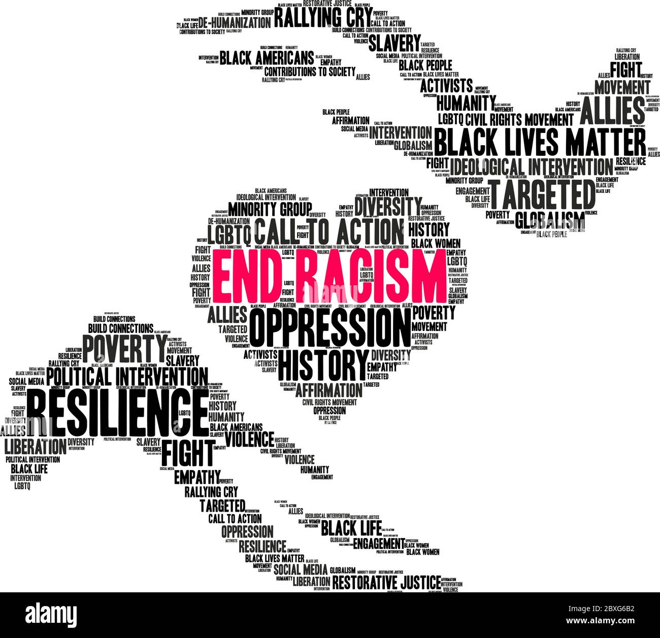 End Racism word cloud on a white background Stock Vector Image & Art ...
