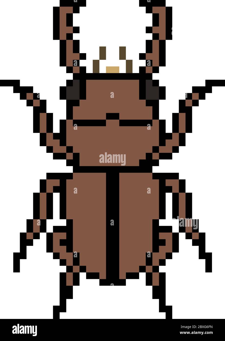 Beetle with horn Stock Vector Images - Alamy
