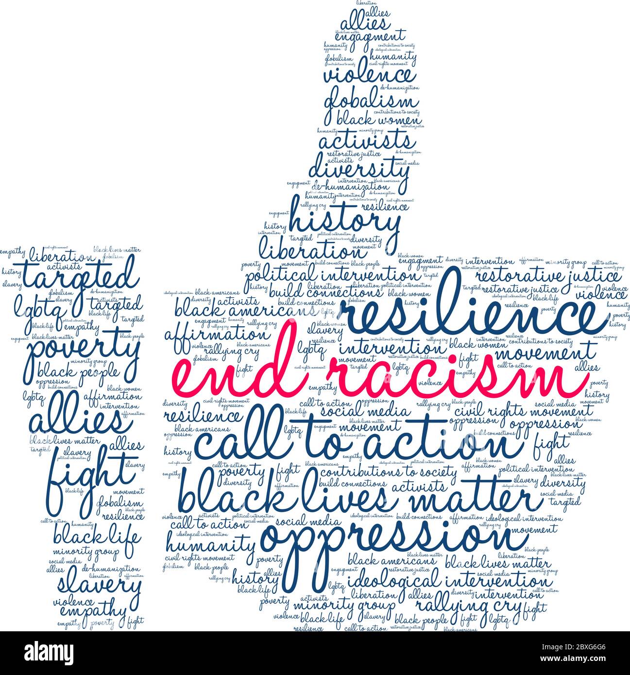 End Racism word cloud on a white background Stock Vector Image & Art ...