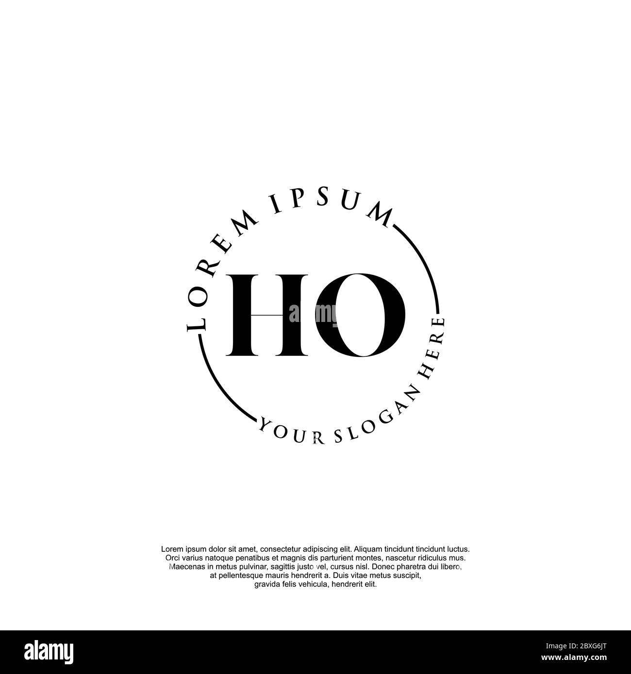 Ho initials logo hi-res stock photography and images - Alamy