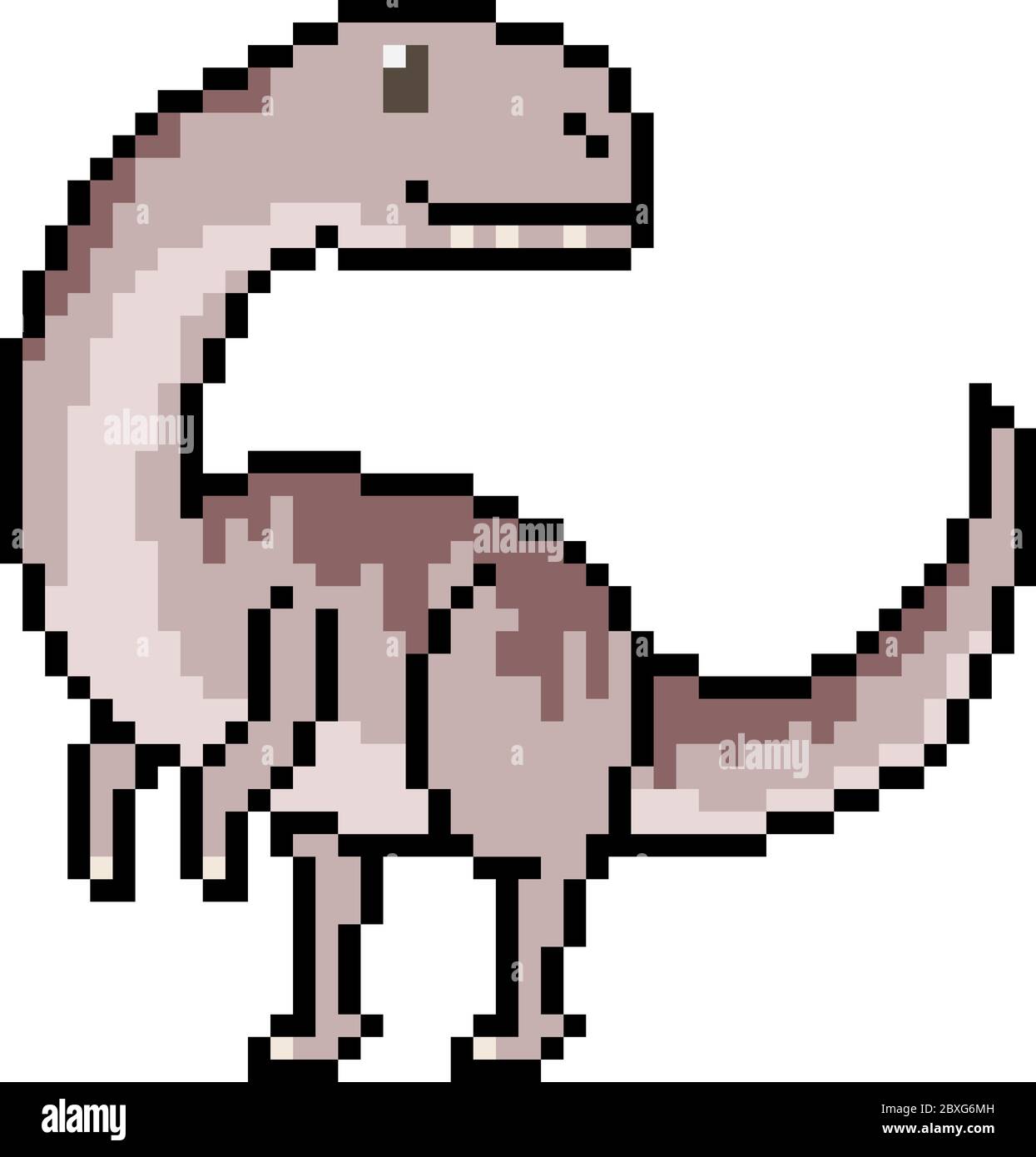 vector pixel art raptor dinosaur Stock Vector Image & Art - Alamy