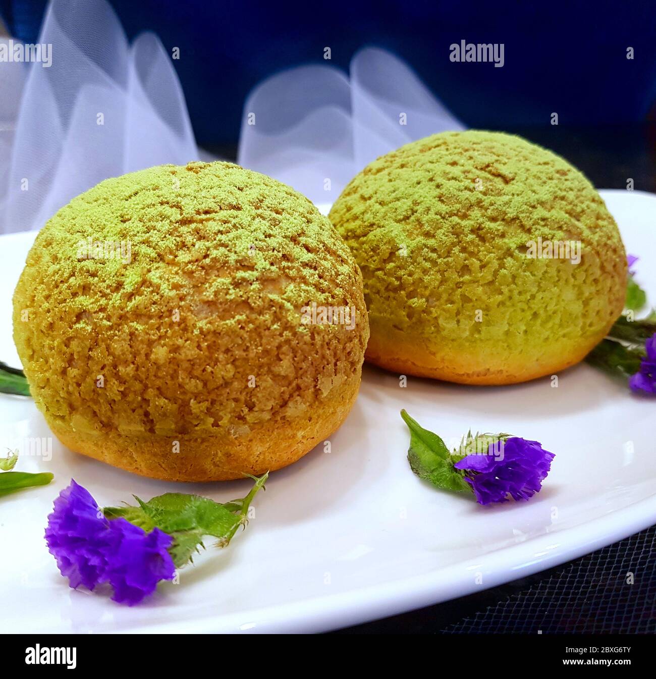 Homemade Matcha Puffs Stock Photo - Alamy