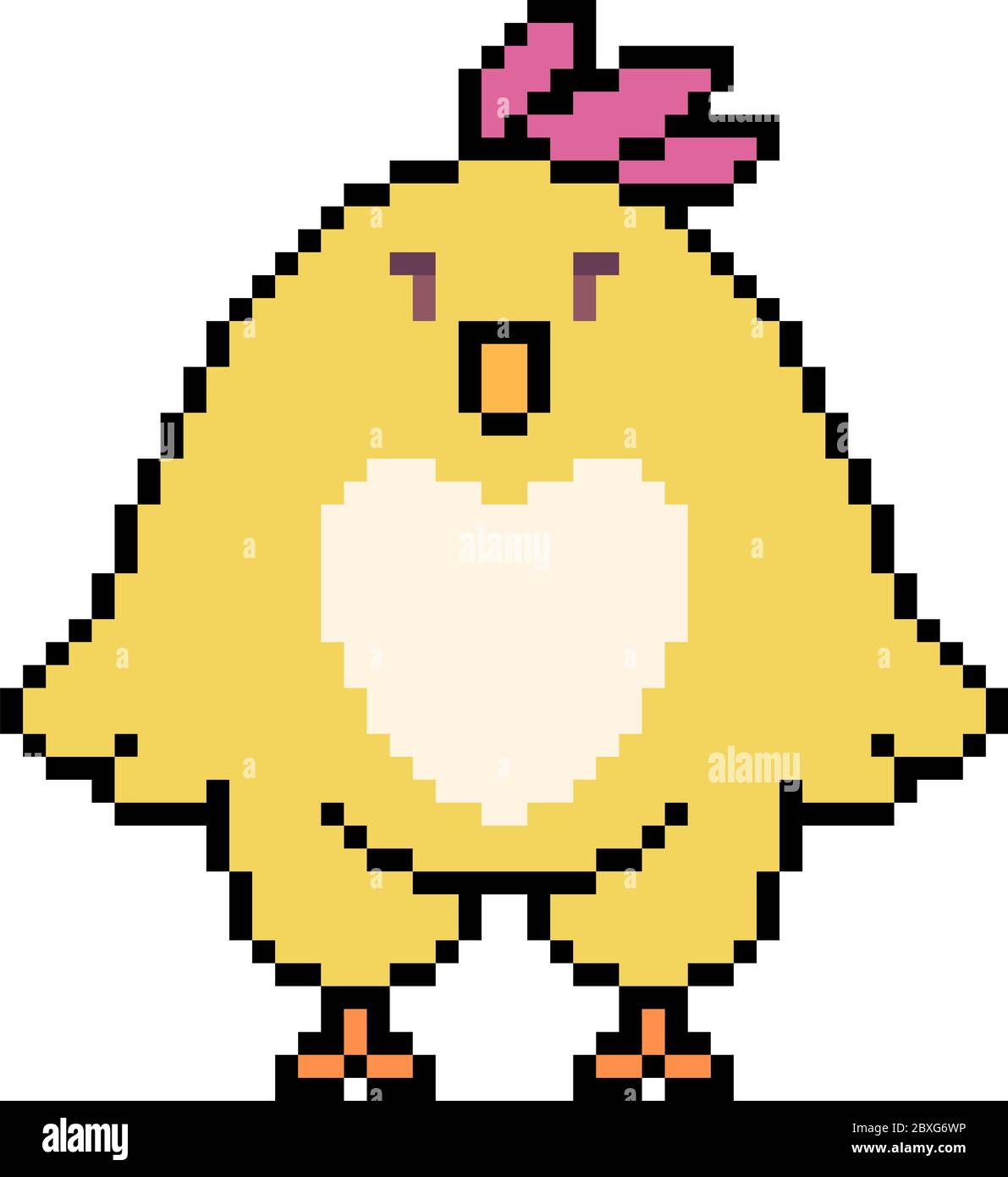 Chicken pixel art Cut Out Stock Images & Pictures - Alamy