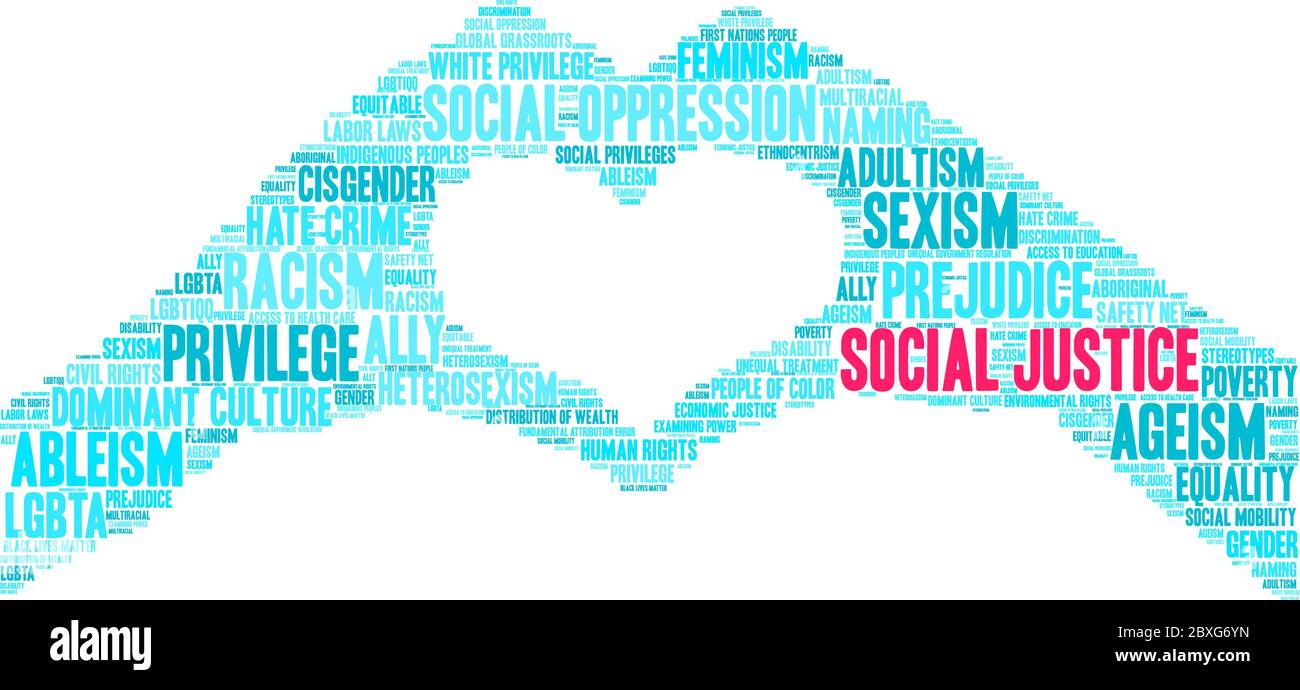 Social Justice word cloud on a white background Stock Vector Image ...