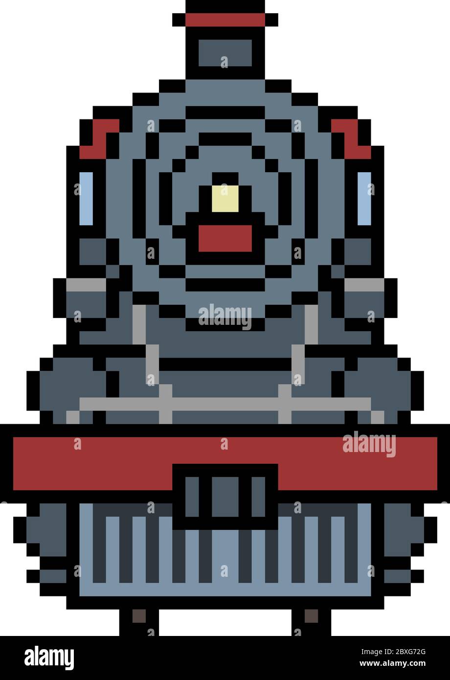 vector pixel art train front isolated Stock Vector Image & Art - Alamy