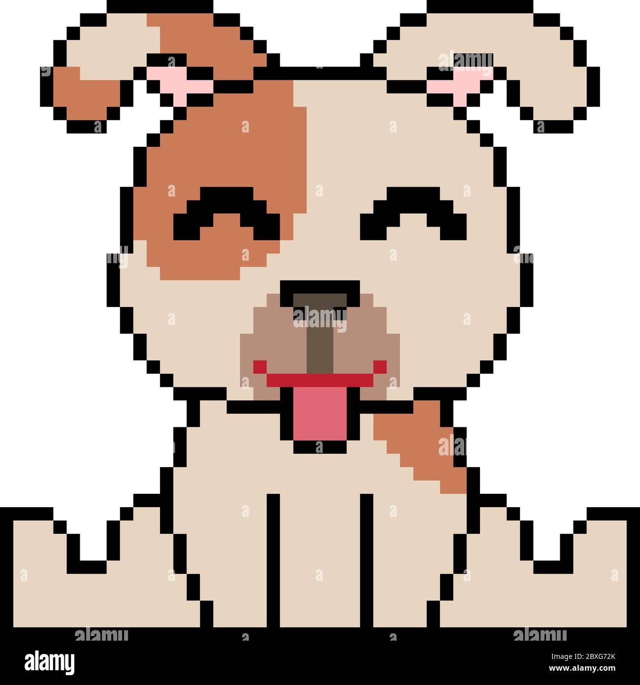 Illustration pixel art design dog hi-res stock photography and images ...