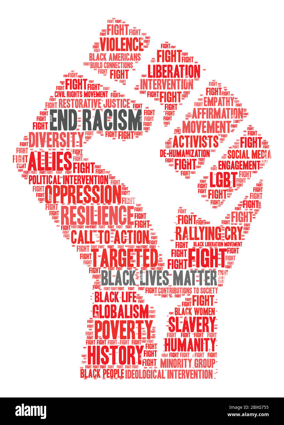 End Racism word cloud on a white background Stock Vector Image & Art ...
