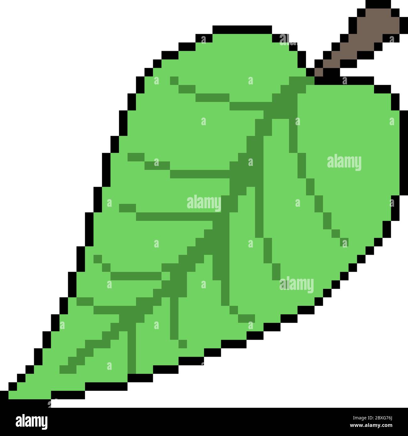 Pixel leaf Stock Vector Images - Alamy