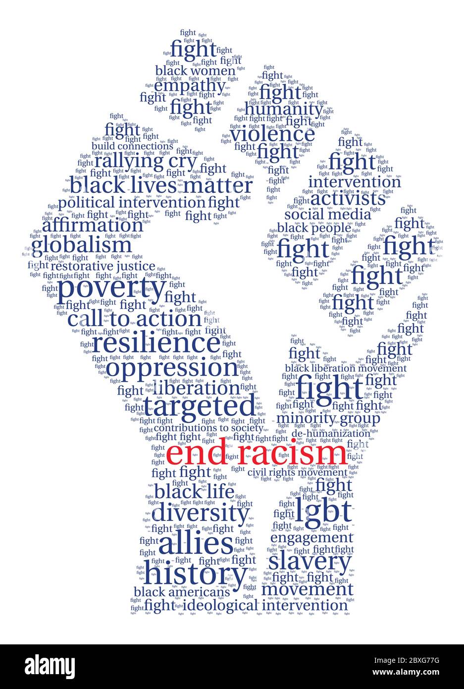 End Racism word cloud on a white background Stock Vector Image & Art ...