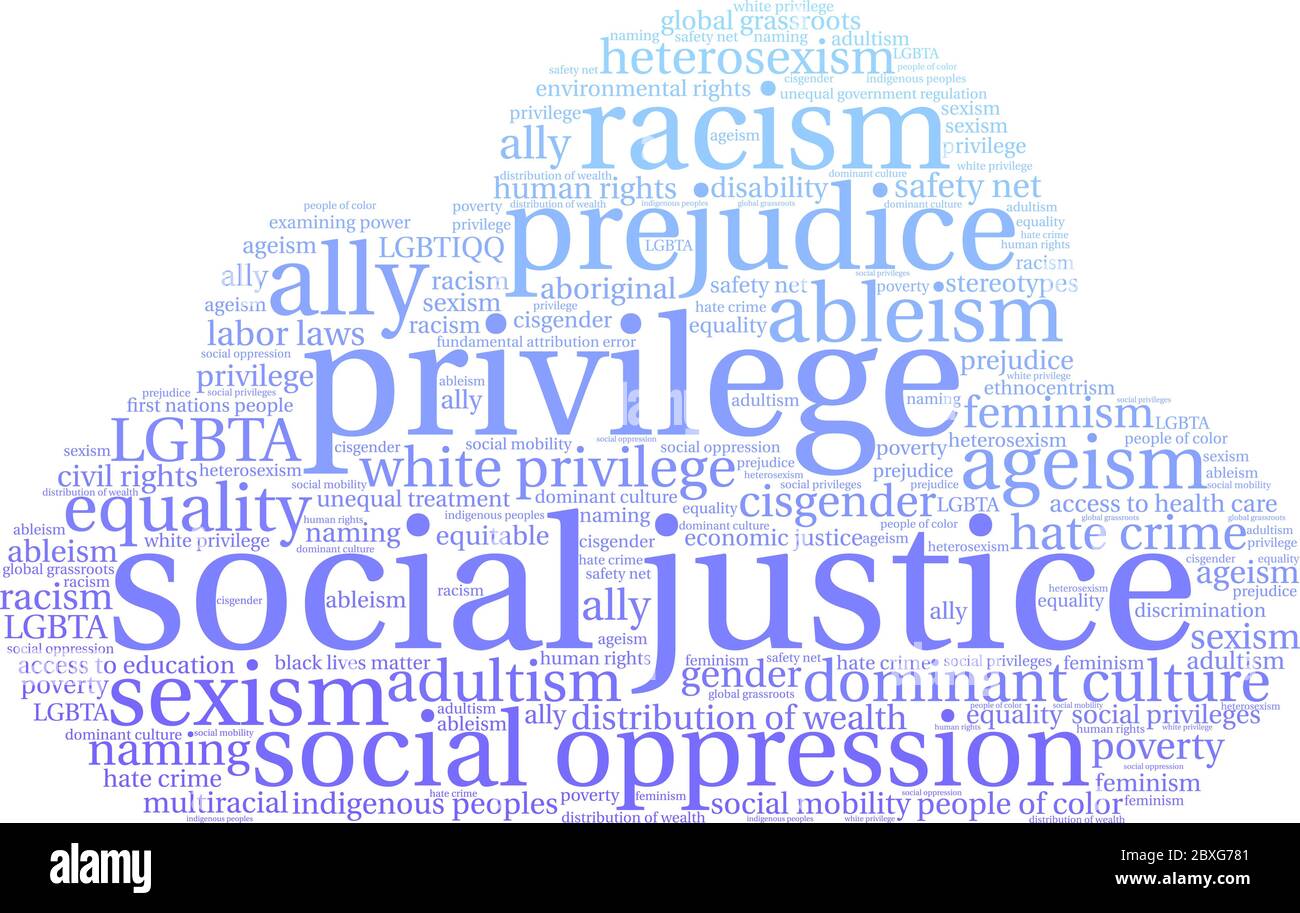 Social Justice word cloud on a white background Stock Vector Image ...